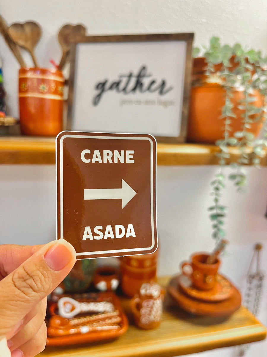 Carne Asada Sign Sticker – Bonita Vida